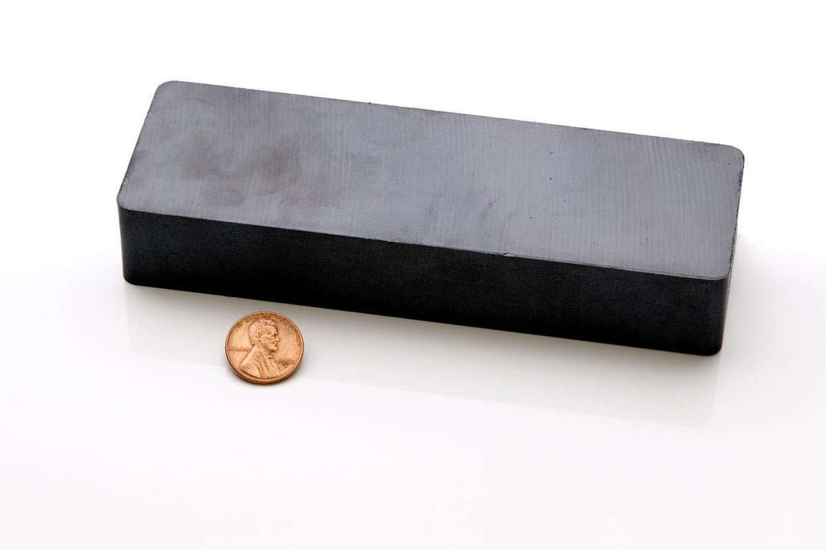 Ceramic Block Magnet 1" H x 2" W x 6" L - Grade C8 — Storch Magnetics