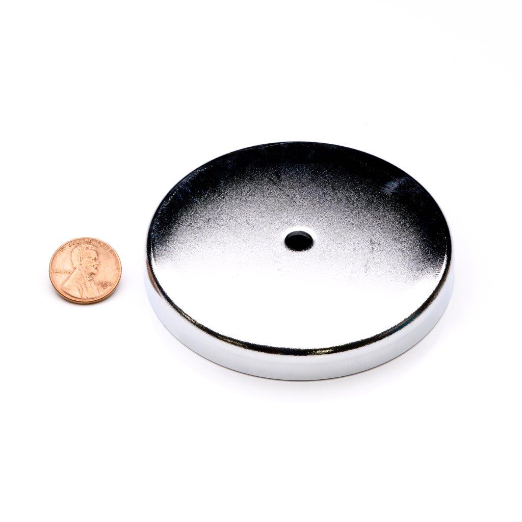 Ceramic Round Magnet Assembly 3.2" Diameter x 0.438" H - Grade C8, Nic ...